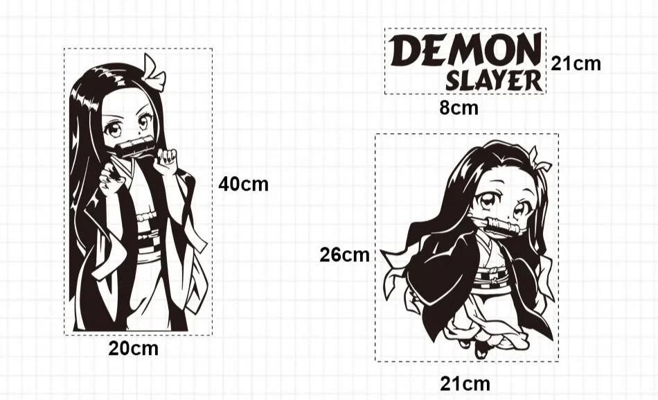Demon Slayer Nezuko PC Case Anime Sticker Decal