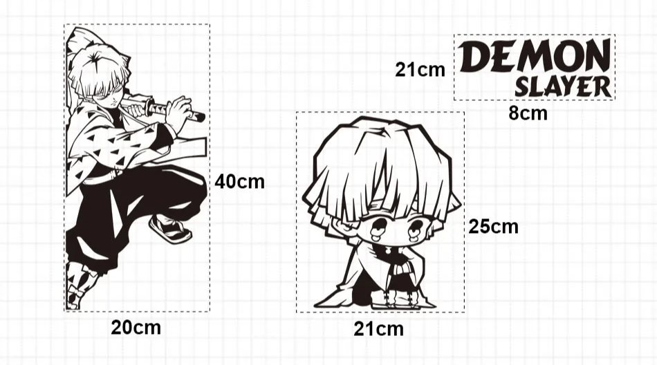 Demon Slayer Zenitsu PC Case Anime Sticker Decal