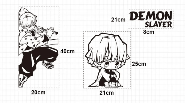 Demon Slayer Zenitsu PC Case Anime Sticker Decal