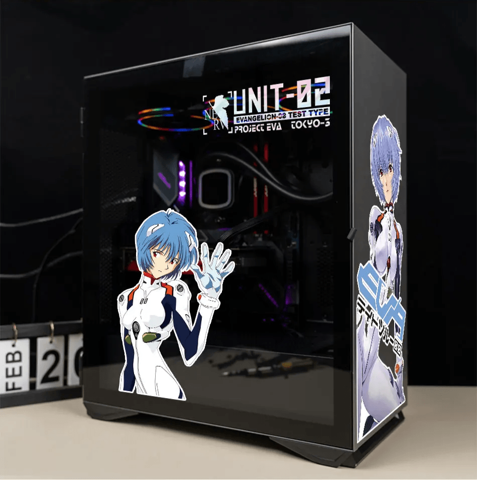 Evangelion Rei Ayanami Anime Sticker Decals For PC Case