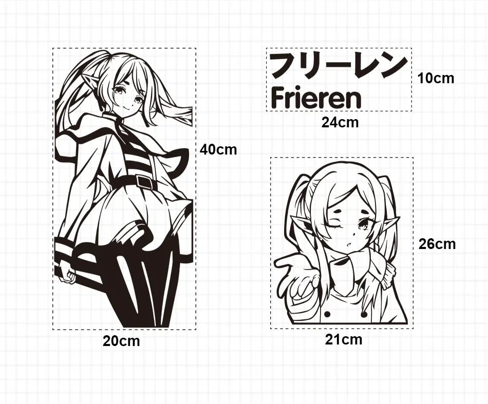 Frieren Beyond Journey's End Frieren PC Case Anime Sticker Decal